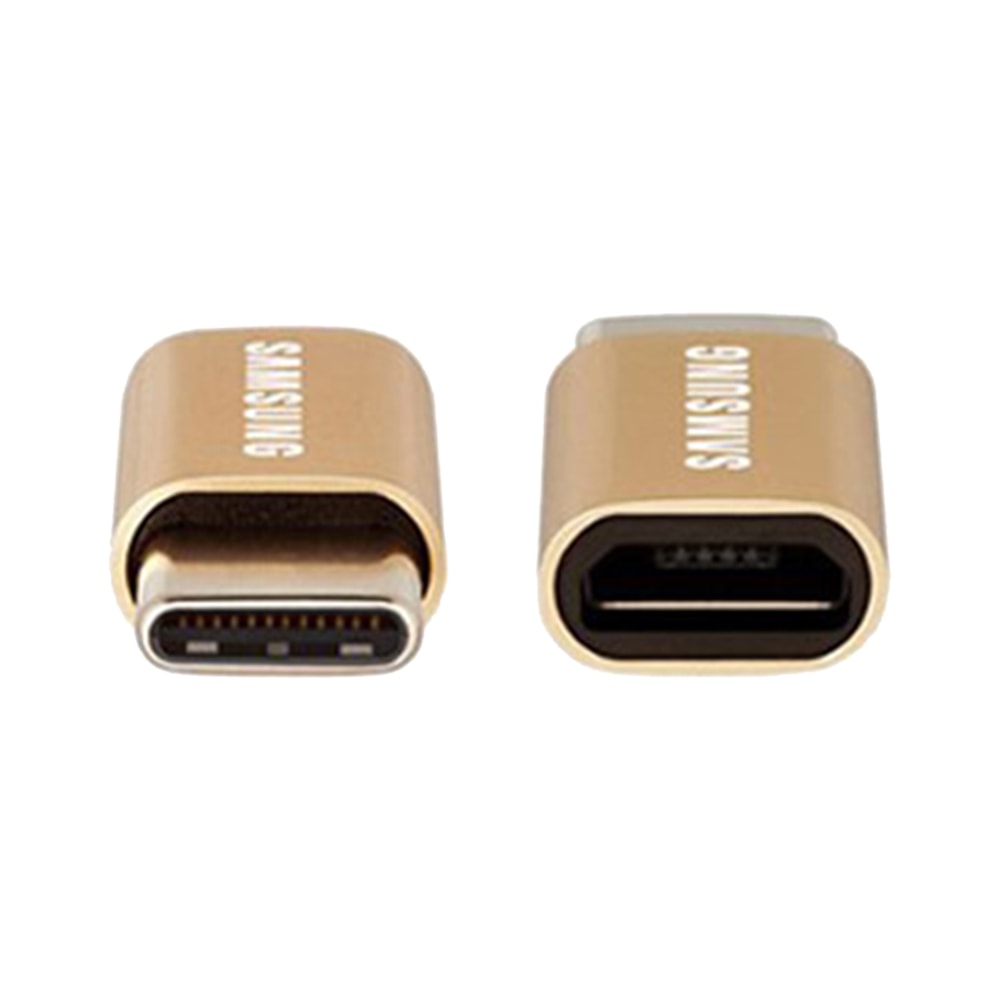 【Samsung 三星】原廠 Micro USB to Type C 轉接器 - 限定金色款 (盒裝) - 鮮拾