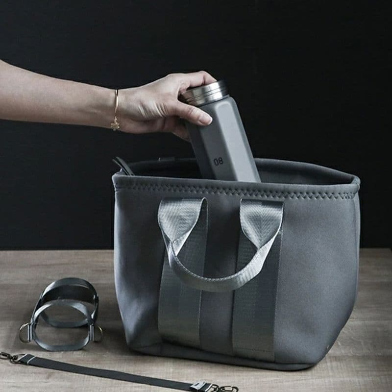 【CB JAPAN】日本 HOLMS 質感 工業風 八角型保溫瓶 340ml (2色可選) 附提帶隨身保溫瓶 隨行杯 - 鮮拾