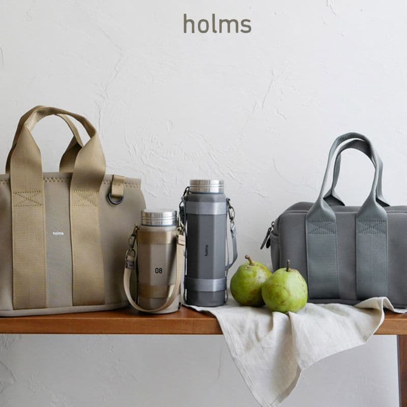 【CB JAPAN】日本 HOLMS 質感 工業風 八角型保溫瓶 340ml (2色可選) 附提帶隨身保溫瓶 隨行杯 - 鮮拾