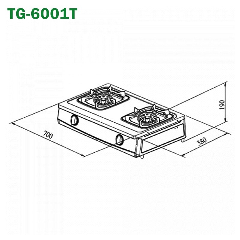 【TOPAX 莊頭北】【TG-6001T_NG1】二口傳統瓦斯爐-天然氣 (全台安裝) - 鮮拾