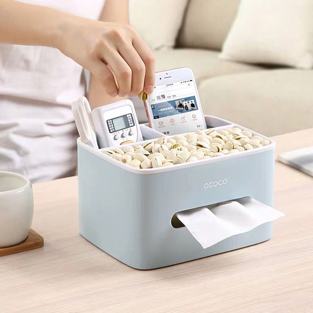 【Maximum 美仕家】ecoco創意多功能面紙盒(白色 E1602) - 鮮拾