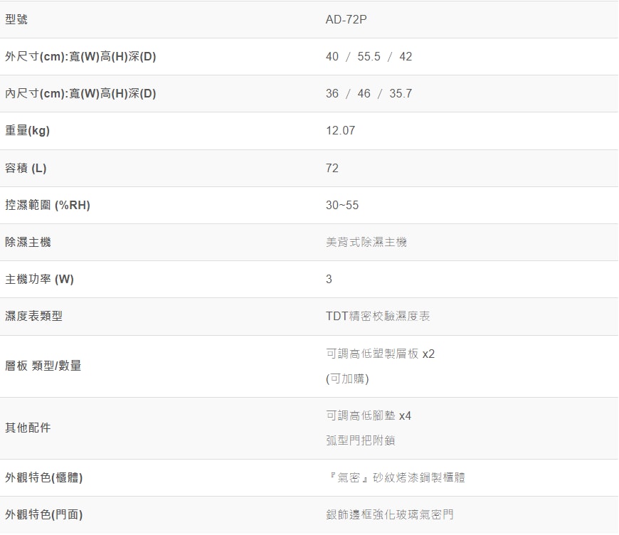 【收藏家】72公升 暢銷經典防潮箱 AD-72P 精品3C收藏 台灣公司貨 - 鮮拾