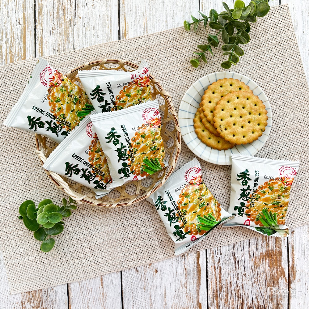【味覺百撰】香蔥宴鹹脆餅(310g)_3包組 - 鮮拾